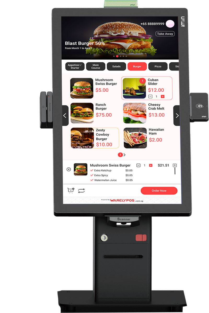 Self‑Ordering Kiosk for F&B & Retail in Singapore | Warely